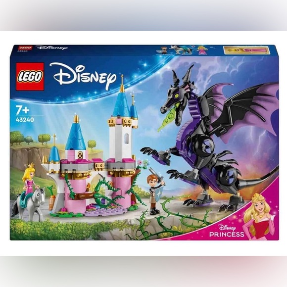 Lego | Toys | Lego Disney Princess Castle And Dragon Set Pink And Black ...